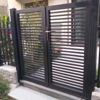 China Modern Aluminium Louver Doors Retractable Sliding Anodized With Automatic System for sale