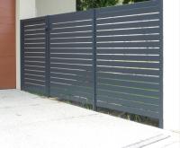China Modern Aluminium Louver Doors Retractable Sliding Anodized With Automatic System for sale
