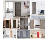 China Solid Wood Grain Hinged Glass Shower Door , 45mm Aluminum Frame Glass Door for sale