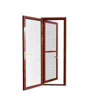 China Hollow Glass  Aluminium Glass Swing Door , Aluminium Mosquito Mesh Door for sale