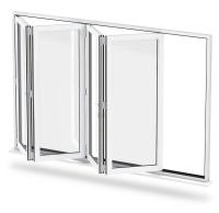 China Energy Saving Aluminium Bifold Windows Clear Tempered Glass 5mm-12mm Thickness for sale