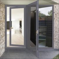 China Screen Integrated Aluminum Swing Doors Casement Double Glass Curved Inner Sash for sale