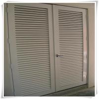 China Exterior Aluminium Louver Doors Tempered Glass With Ventilation for sale