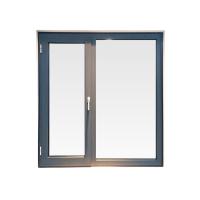 China ODM Patio Black Aluminium Frame Glass Door With Grids One Side Fixed Or Swing for sale
