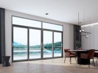 China Balcony Aluminum Sliding Doors Eco Friendly Emerald With Grills for sale