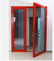 China Thermal Break Aluminum Swing Doors Outward Swinging French Double Tempered Glass for sale