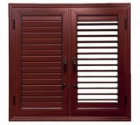 China Internal Aluminium Louver Doors Swing Up And Down With Frosted Glass Panels for sale