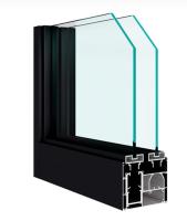 China Narrow Frame Interior Aluminum Sliding Doors Glass Black ISO14001 For Terrace for sale