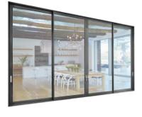 China Bulletproof White Aluminum Sliding Doors Standing Impact Glass Prefabricated for sale