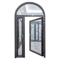China Round Arched Top Aluminum Casement Doors , Retro Exterior Doors With Hinge for sale