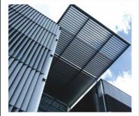 China Vertical Aluminum Sun Shade Louvers With Airfoil System For Ventilation for sale
