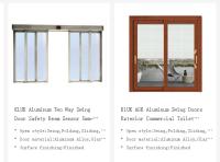 China Wood Grain Aluminum Swing Doors , Exterior Glass Swing Door Low E Glazed for sale