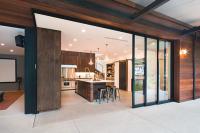 China Satin Anodized Builders Warehouse Aluminium Sliding Doors With Glass Panels for sale