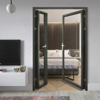 China Lightning Protection Aluminium Casement Doors , Double Glazed French Doors for sale
