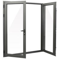 China ODM Aluminium Casement Doors Vertical Opening With Corner Code Connection for sale