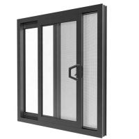 China OEM 2 Track Aluminium Sliding Window , Tempered Glass Sliding Window for sale