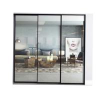 China Modern Aluminum Single Track Narrow Sliding Glass Hanging Doors for sale