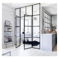China Double Track Narrow Slim Sliding Glass Doors Aluminum Thin Frame for sale