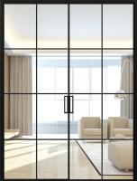 China Double Track Narrow Slim Sliding Glass Doors Aluminum Thin Frame for sale
