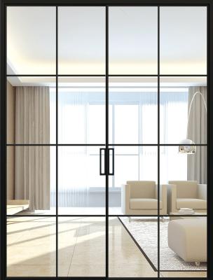China Double Track Narrow Slim Sliding Glass Doors Aluminum Thin Frame for sale