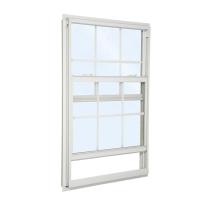 China Vertical Up And Down Sliding Windows French Aluminum White Frame for sale