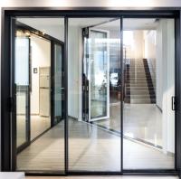 China Minimalism Three Track Aluminum Sliding Doors With Electronic Lock for sale