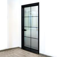 China Bathroom Flat 6061 Aluminum Toilet Door Interior Decoration French Patio Swing Door for sale