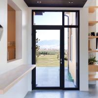 China Customized Soundproof Aluminum Glass Swing Door Clear Tempered Glazed for sale