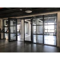 China Customized Soundproof Aluminum Glass Swing Door Clear Tempered Glazed for sale