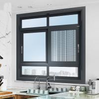 China Outward Double Glazed Mesh Aluminum Swing Window Europe Heat Insulation for sale