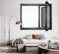 China Outward Double Glazed Mesh Aluminum Swing Window Europe Heat Insulation for sale