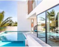 China Fireproof Triple Track Sliding Door Exterior Aluminium Glass Patio Doors for sale