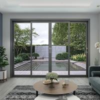 China Fireproof Triple Track Sliding Door Exterior Aluminium Glass Patio Doors for sale