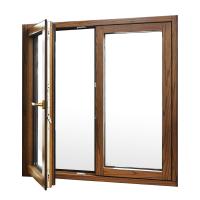 China Oak Double Glazed Windows Outward Opening Sash Awning Side Hung Casement for sale