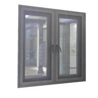 China 1.0-1.5mm Soundproof Aluminium Casement Windows Deep Grey for sale