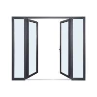 China Double Glass French Break Bridge Aluminium Hinge Door For Entry Commercial for sale