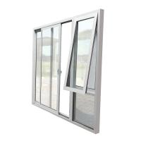China Modern Tempered Glass T5 Aluminum Sliding Doors White Color for sale