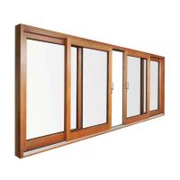 China Impact T5 Aluminum Frame Double Glass Sliding Door With Top Accessories for sale