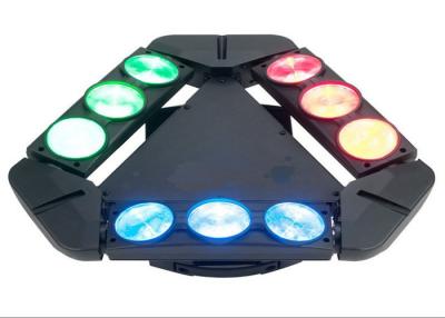 China DMX512 100w Spider Beam Moving Head Lighting 9 Heads Lights AC 110-240V 50-60HZ for sale
