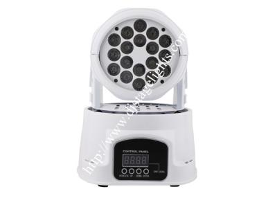 China 18x3W Moving Head Light DJ Stage Lights RGB Led Mini Wash Light for Bars , Night Club for sale