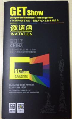 China 2017  DJ Stage Lights Fair Invitation of GET Show , LED Stage Lighting for sale