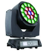 China Rgbw 19 *1 5W LED Moving Head Light Rotation With Zoom Angle 4 to 60 degree for sale