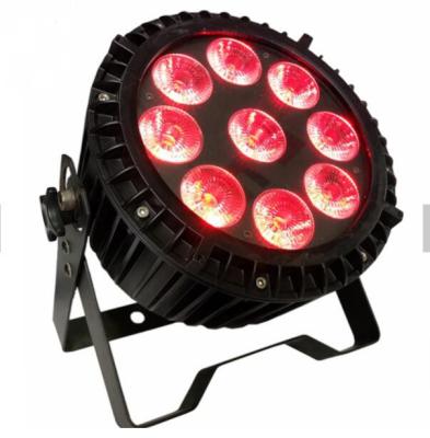 China DMX512 RGBWA 9pcs * 12w Outdoor LED Par Wash High Brightness for sale