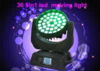 China DMX RGBW 36 x 10w LED Moving Head Light For Concert / Theatre Stage Lighting for sale