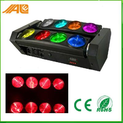 China DMX512 RGBW 4in1 8 Eyes Spider Beam LED Moving Head Light / Rotating Stage Light for sale
