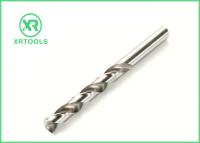 China Left Hand Flute HSS Drill Bits For Metal White Finished Straight Shank DIN 338 for sale