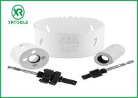 China Carbon Steel Bi Metal Hole Saw , Edge Welded 7 Inch Hole Saw Color Painting Surface for sale