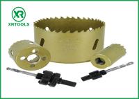 China Gold Round Bi Metal Hole Saw , HSS M42 Carbide Tipped Hole Saw With Built for sale