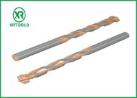 China Round Shank Metric Masonry Drill Bits Copper Plated L Flute For Concrete Brick for sale
