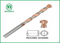 China Round Shank Metric Masonry Drill Bits Copper Plated L Flute For Concrete Brick for sale
